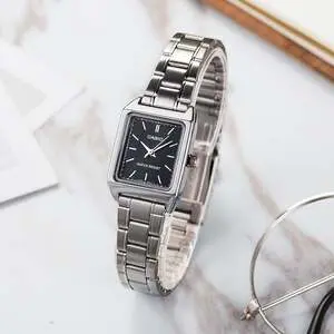 Casio Square Stainless Steel Analog Watch