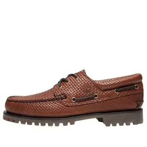 Timberland Authentic 3-eye Lug Handsewn Boat Shoes - Brown