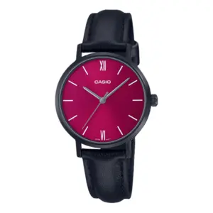 Casio Analog Watch With Leather Strap - Default Color