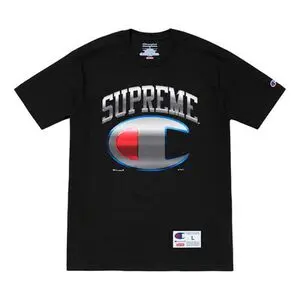 Supreme Ss19 X Champion Chrome Ss Top Tee - Black
