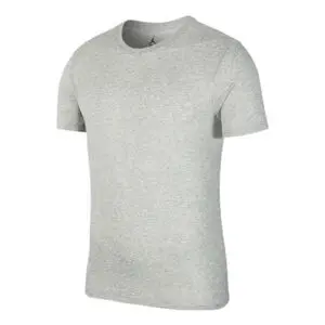 Nike Jordan Dri-fit Solid Color Quick Dry Round Neck Short Sleeve Gray T-shirt - Default Color