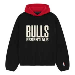 Fear Of God X Nba Chicago Bulls Hoodie - Black/red