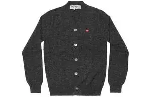 Play Comme Des Garcon Cardigan With Red Emblem