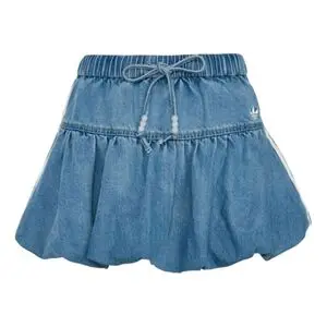 Adidas Denim Skirt With Drawstring Waist - Light Denim