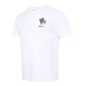 Adidas Neo Logo Printing Sports Short Sleeve - White