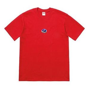 Supreme Fw18 Bottle Cap Tee Chest Logo Short Sleeve - Red