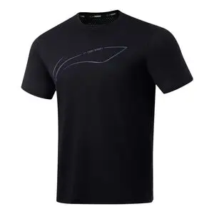 LI-NING Logo Running T-shirt - Black