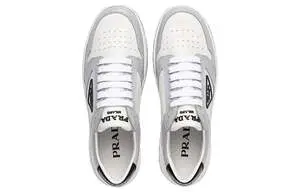 Prada District Leather Sneakers - White/black/grey