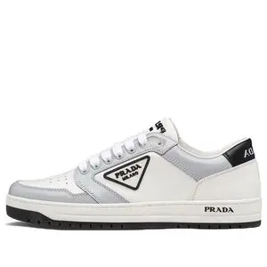 Prada District Leather Sneakers - White/black/grey