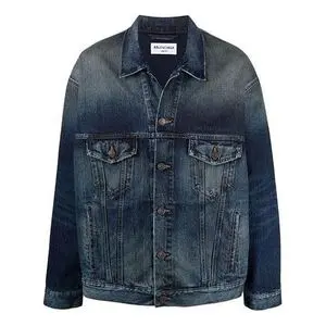 Balenciaga Embroidered Logo Denim Jacket