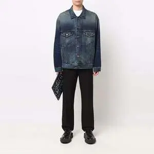 Balenciaga Embroidered Logo Denim Jacket