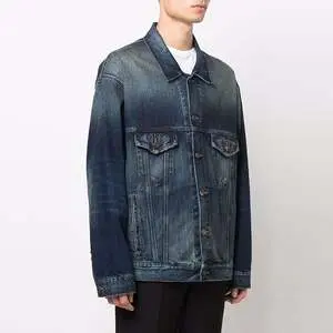 Balenciaga Embroidered Logo Denim Jacket