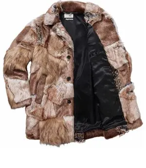 Supreme X Mm6 Maison Margiela Patchwork Faux Fur Coat