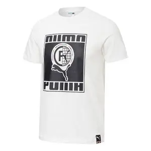 PUMA Intl Tee Subject Printing Round Neck Short Sleeve White - Default Color