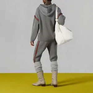 Gucci Wool Cashmere Pants With Web Detail