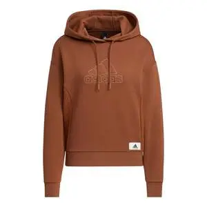 Adidas Lounge Hooded Sweatshirt - Brown
