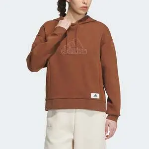 Adidas Lounge Hooded Sweatshirt - Brown