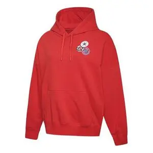CONVERSE Logo Print Hoodie - Red
