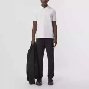 Burberry Ss21 Pattern Cotton Short Sleeve Polo Shirt