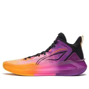 Purple Orange Basketball Shoes For Men