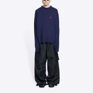 Balenciaga Double B Highneck Wool Knit Sweater