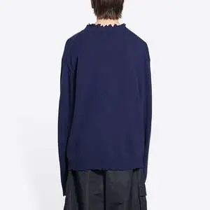 Balenciaga Double B Highneck Wool Knit Sweater