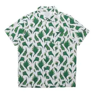 Nike Nigeria Feather Printing Woven Short Sleeve Shirt - White