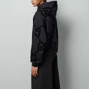 Gucci Gg Flocked Print Cotton Fleece Sweatshirt