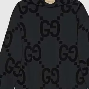 Gucci Gg Flocked Print Cotton Fleece Sweatshirt