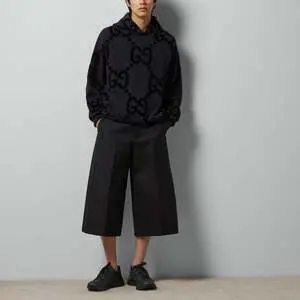 Gucci Gg Flocked Print Cotton Fleece Sweatshirt