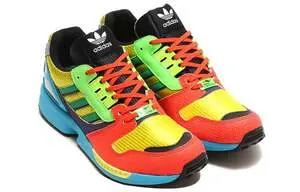 Adidas X Atmos Zx 8000 "mash Up" Low Top Sneakers - Red/yellow