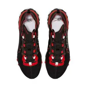 Nike React Element 55 'script Swoosh' Sneakers - Black