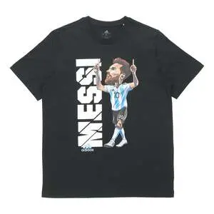 Adidas Messi Icon T Soccer/football Sports Short Sleeve - Black