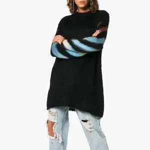 Off-White Knit Printed Dress