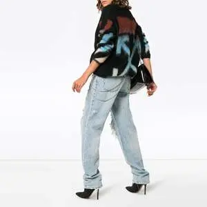 Off-White Knit Printed Dress