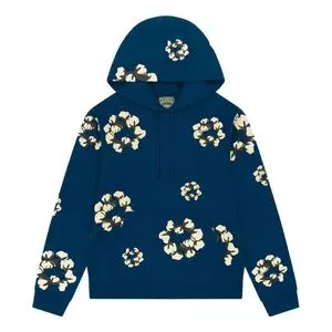DENIM TEARS X Cactus Plant Flea Market Cotton Wreath Hoodie - Navy