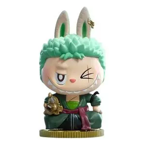 POP MART One Piece The Monsters Labubu Roronoa Zoro Collectible Figure - Multi-color