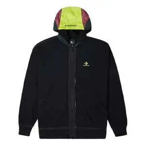 CONVERSE Contrast Color Stitching Hooded Jacket - Tan