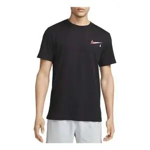 Nike Yoga Dri-fit T-shirt 'black - Black/multi-color