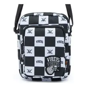 VANS Crossbody Bag With Checkerboard And Skull Motif - Black/white