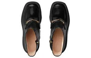 Gucci Leather Ankle Boots With Horsebit Detail