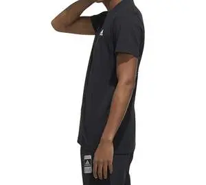 Adidas Alphabet Logo Printing Short Sleeve - Black