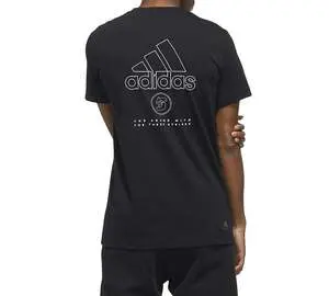 Adidas Alphabet Logo Printing Short Sleeve - Black