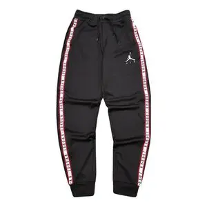 JORDAN Solid Color Logo Printing Drawstring Casual Joggers/pants/trousers Black - Default Colorway