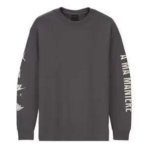 JORDAN Air Jordan X A Ma Maniere Long Sleeves T-shirt Asia Sizing 'grey' Grey
