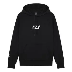 NEW BALANCE Embroidered Logo Sports Pullover - Black