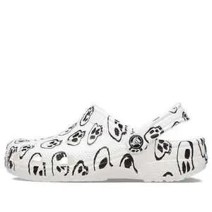 CROCS Classic Skull Print Clogs - White/black