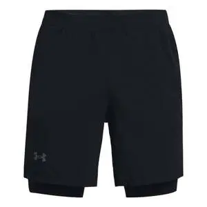 Under Armour Launch Run 2-in-1 Shorts - Black/reflective