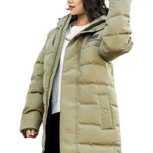 NEW BALANCE Long Down Jacket With Logo Print