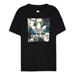 Adidas Originals Flowers Printing Short Sleeve - Black